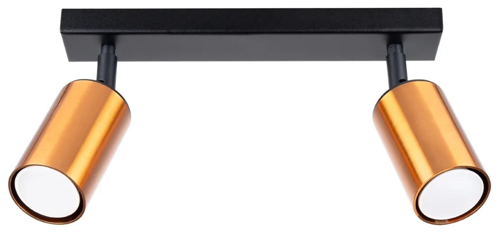 Sollux Lighting Stropní svítidlo WINX 2 černá/měděná