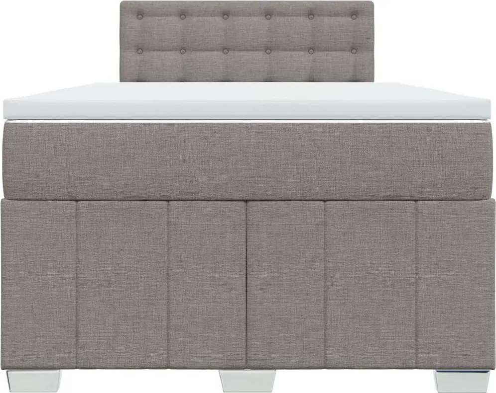Box spring postel s matrací taupe 120x190 cm textil 3287025