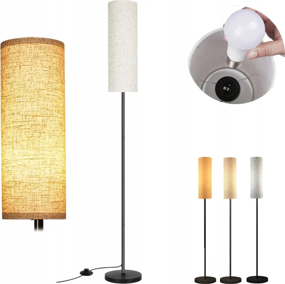 Stojací Lampa 3 Barvy S Nožním Spínačem Do Obývacího Pokoje