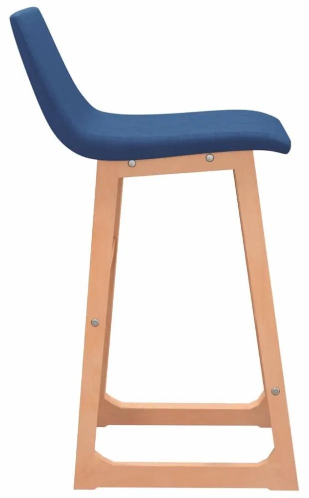 Barové židle 2 ks látka / buk Dekorhome Hořčicová