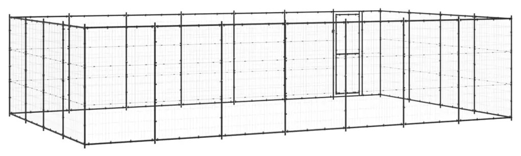 vidaXL Venkovní psí kotec ocel 33,88 m²