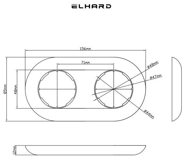 Elhard Dvojrámeček Retro Klasik velký, bílý KL3022W