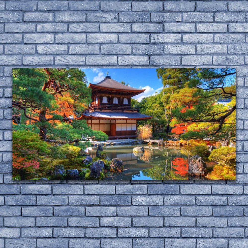 akrylový obraz Zahrada Japonsko Krajina 120x60 cm