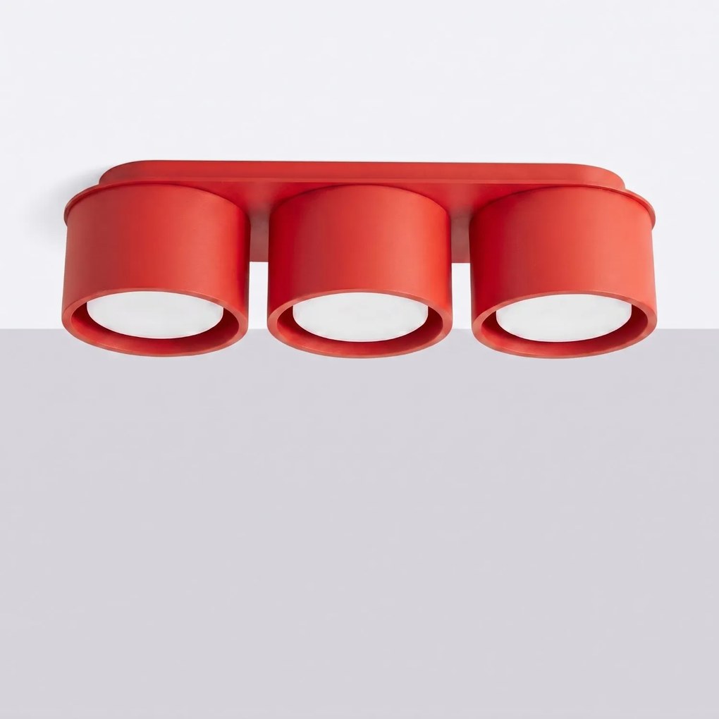 Sollux Lighting Stropní svítidlo MODO 3 červené GX53