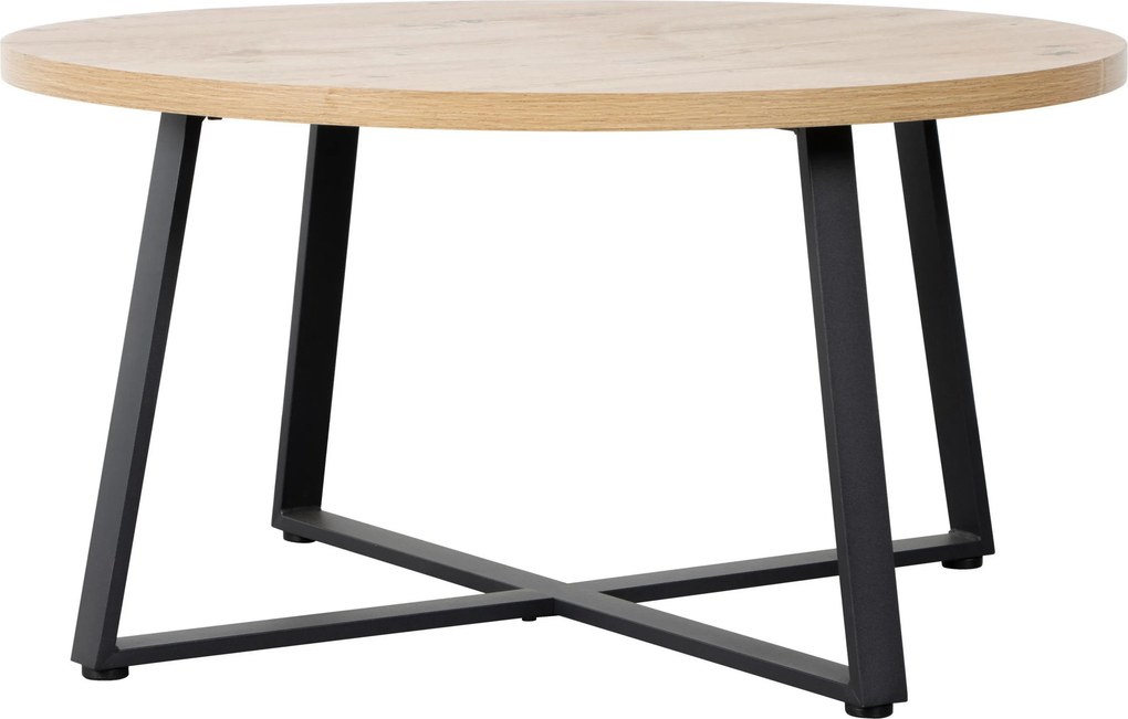 XXXLutz KONFERENČNÍ STOLEK, černá, dub artisan, kov, kompozitní dřevo, 80/80/42 cm Boxxx - Konferenční stolky - 002798024201