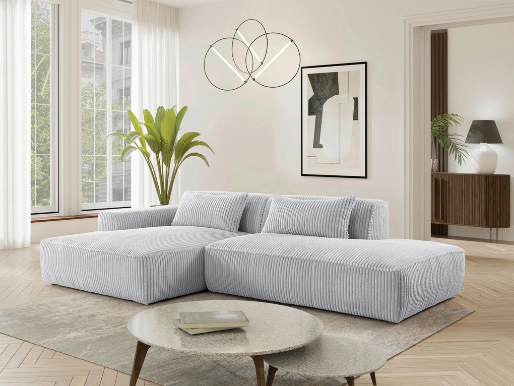 XXXLutz ROHOVÁ SEDAČKA, kompozitní dřevo, textil, plast, světle šedá MID.YOU - Sedací soupravy - 000694009624