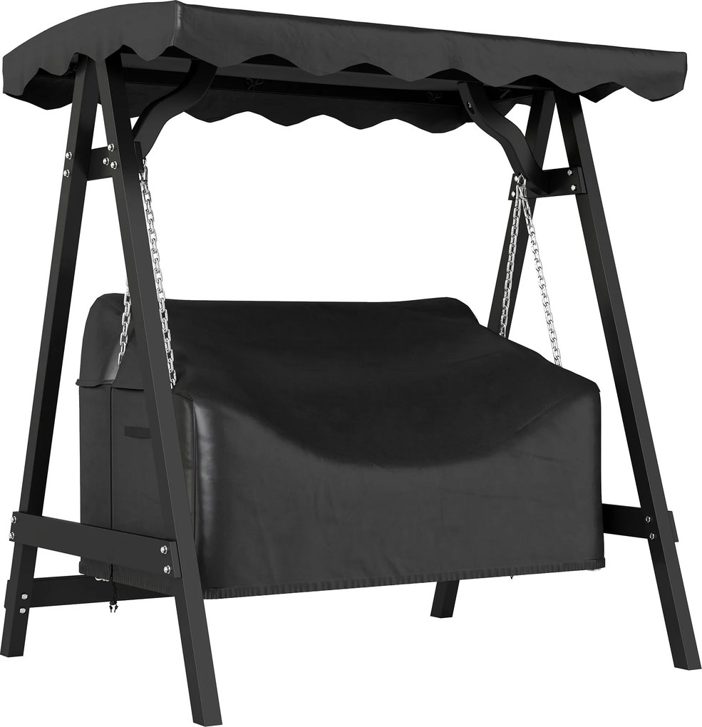 Outsunny kryt na 2místnou houpačku, nepromokavý a větruodolný ochranný kryt pro zahradní houpačku, odolný proti UV, 142 × 76 × 81 cm (56 × 30 × 32 pal