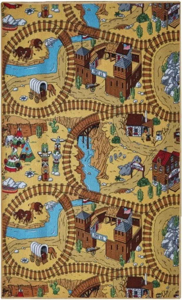 AladinWorld Expres, Dětský kusový koberec Western, 160x200, vícebarevná, dětský pokoj Biano.cz