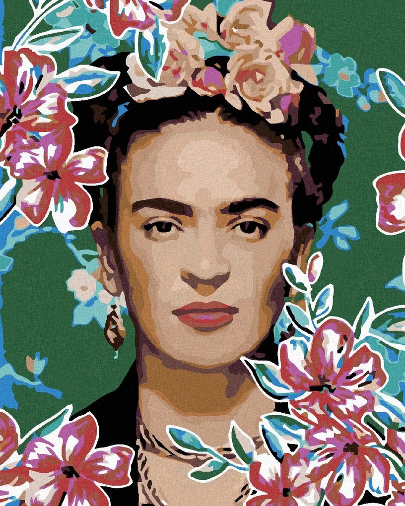 Diamantové malování diamondi - frida kahlo i., 40x50 cm, vypnuté plátno na rám