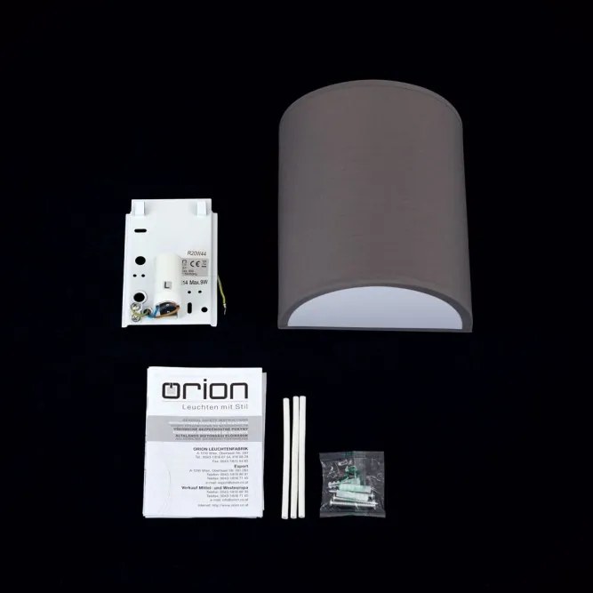 Orion WA2-1351/1Grau Nástěnná lampa UFO šedá textilie