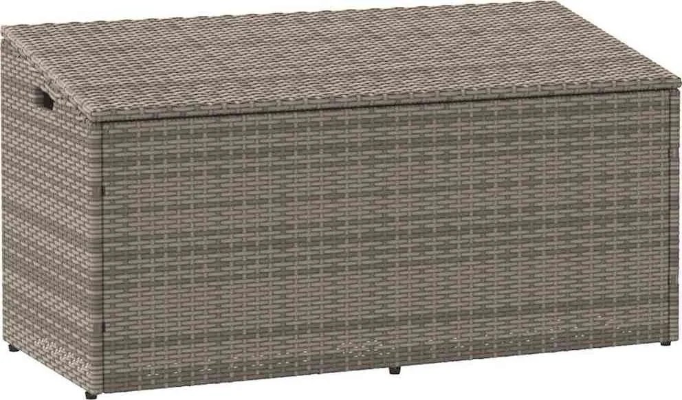vidaXL Zahradní úložný box 110 x 50 x 58 cm polyratan [4104069] Barva: Béžová