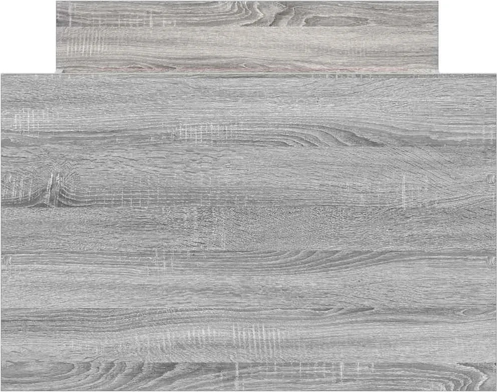 Rám postele s hlavovým a nožním čelem šedý sonoma 75 x 190 cm 3203822