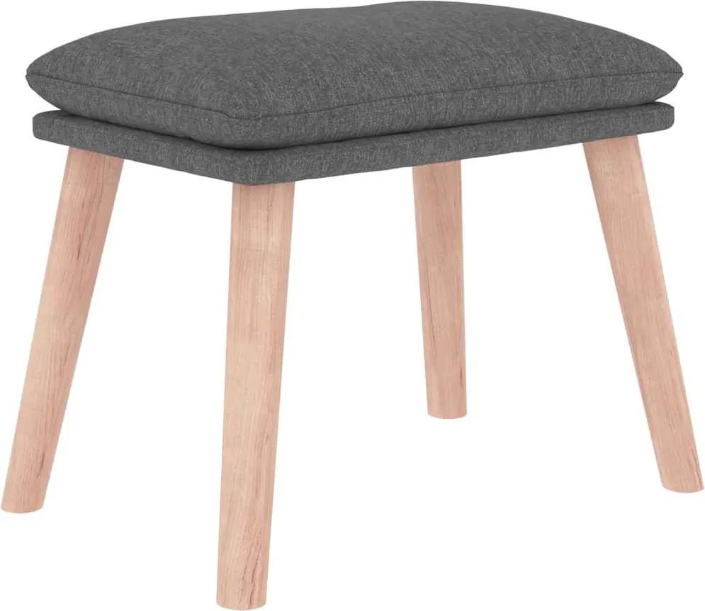 Podnožka světle šedá 45 x 29,5 x 35 cm textil 341424