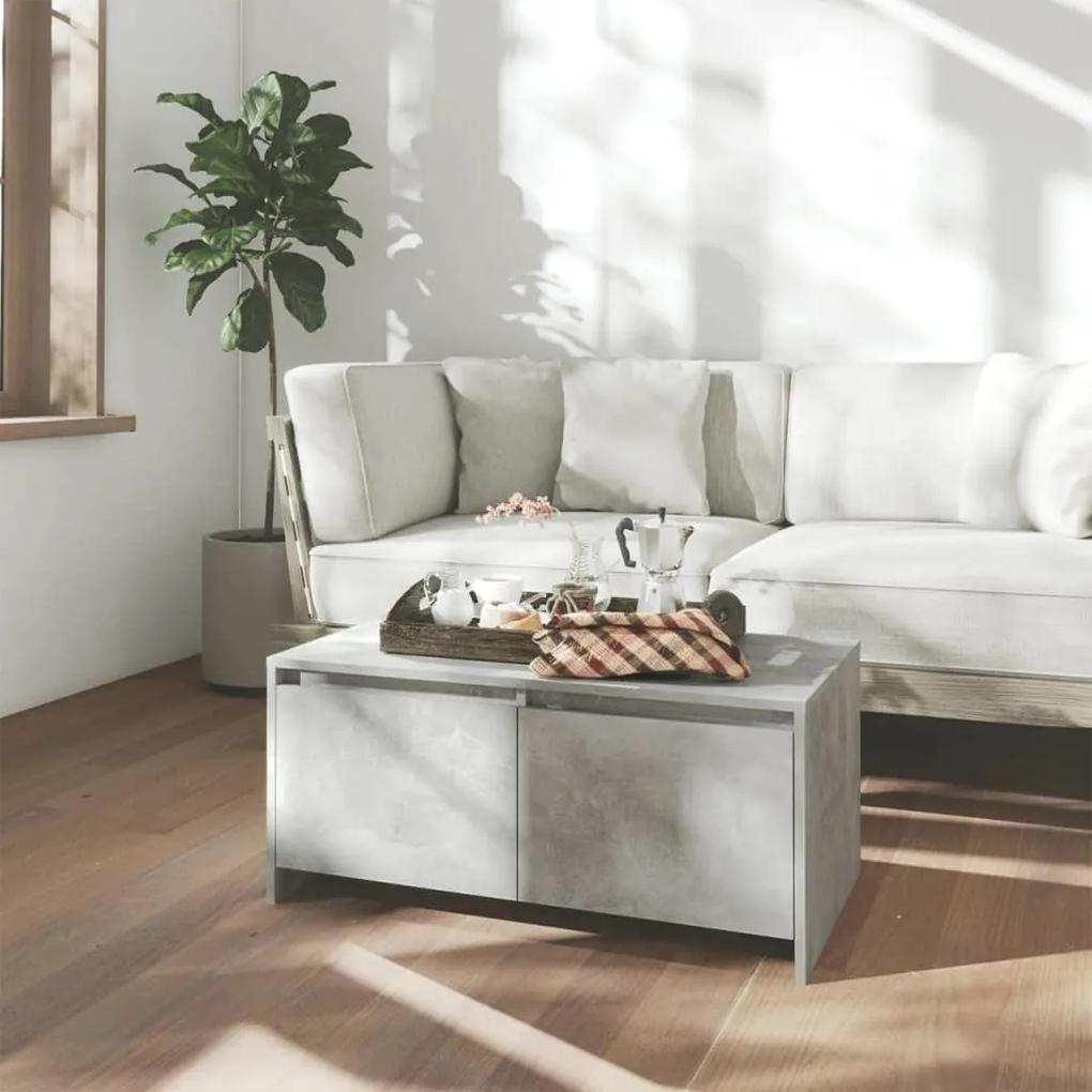 vidaXL Konferenční stolek 90x50x41,5 cm kompozitní dřevo [813029] Barva: Betonová šedá