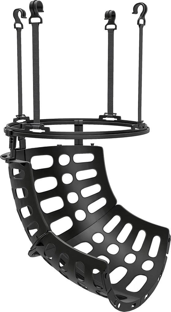SPORTNOW Basketbalový rebounder, 360° otočný systém vracení míče, nástroj pro cvičení střelby s odrazovou rampou, vnitřní-vnější použití, černý | Aoso