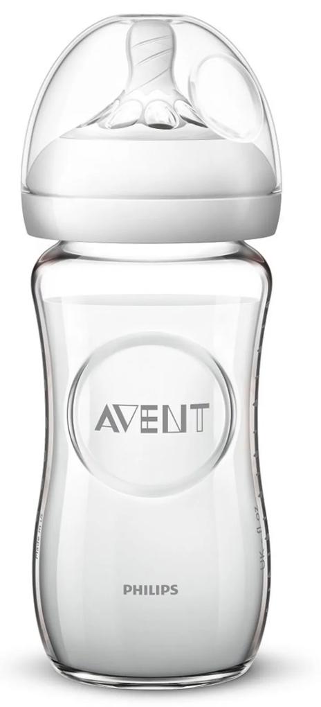 Kojenecká skleněná láhev Avent Natural 240 ml
