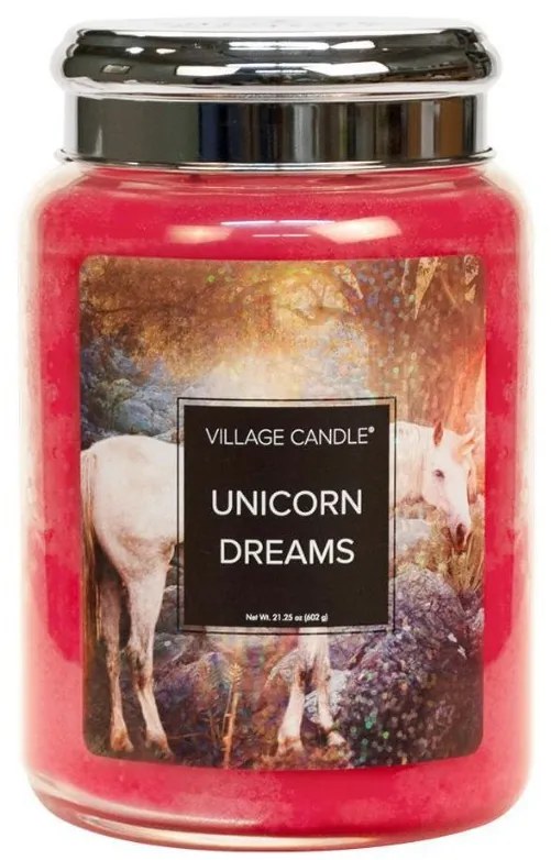 Vonná svíčka Village Candle, Sny jednorožce - Unicorn Dreams - 602g/170 hodin