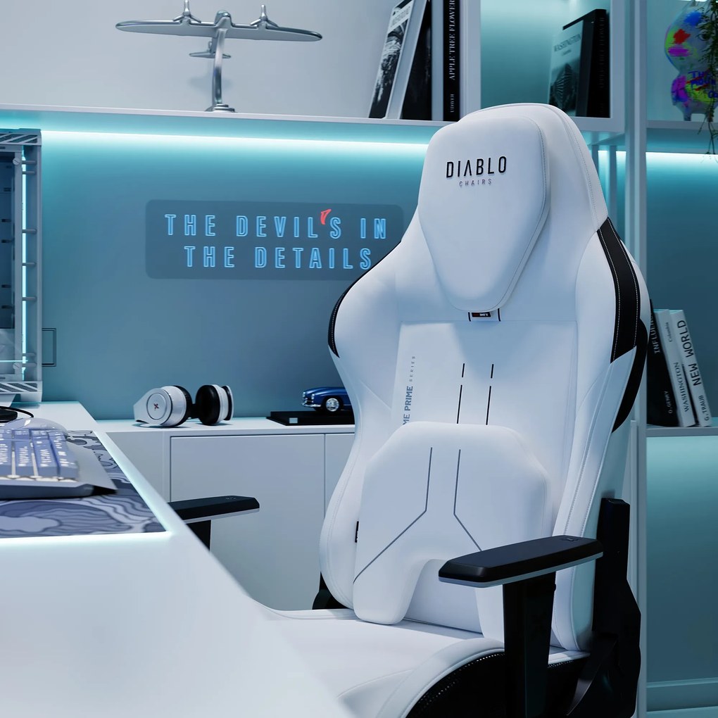 Herní židle bílá Normal Size: Diablo X-One Prime Ghosted White