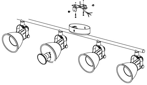 Eglo 96555 - LED Bodové svítidlo SERAS 4xGU10/3,3W/230V