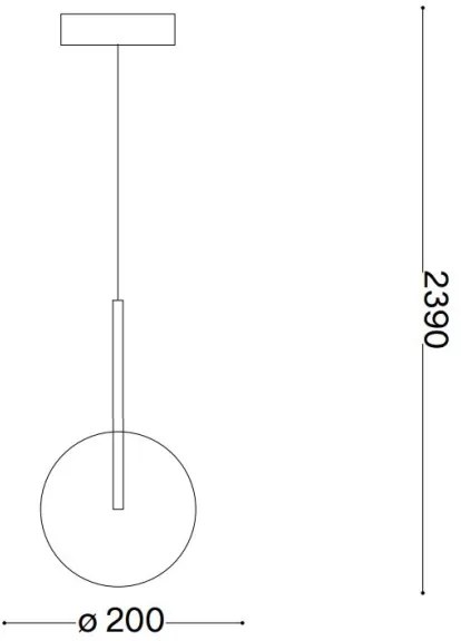 Ideal Lux - LED Lustr na lanku EQUINOXE 1xG4/2W/230V pr. 20 cm mosaz/čirá