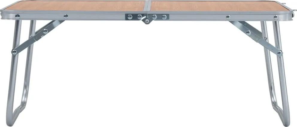 vidaXL Skládací kempingový stůl hliník 60 x 40 cm [48186] Barva: Stříbrná