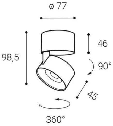 LED2 - LED Bodové svítidlo KLIP ON LED/11W/230V bílá
