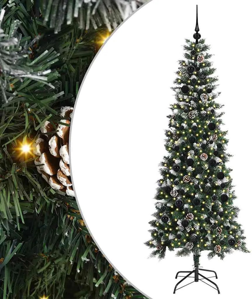 Umělý vánoční stromeček Zelená 210 cm PVC, plast a ocel 3395833