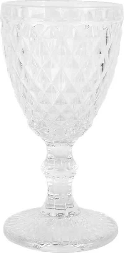 Transparentní sklenička na vodu na noze Diamond - Ø 8*16 cm / 200 ml