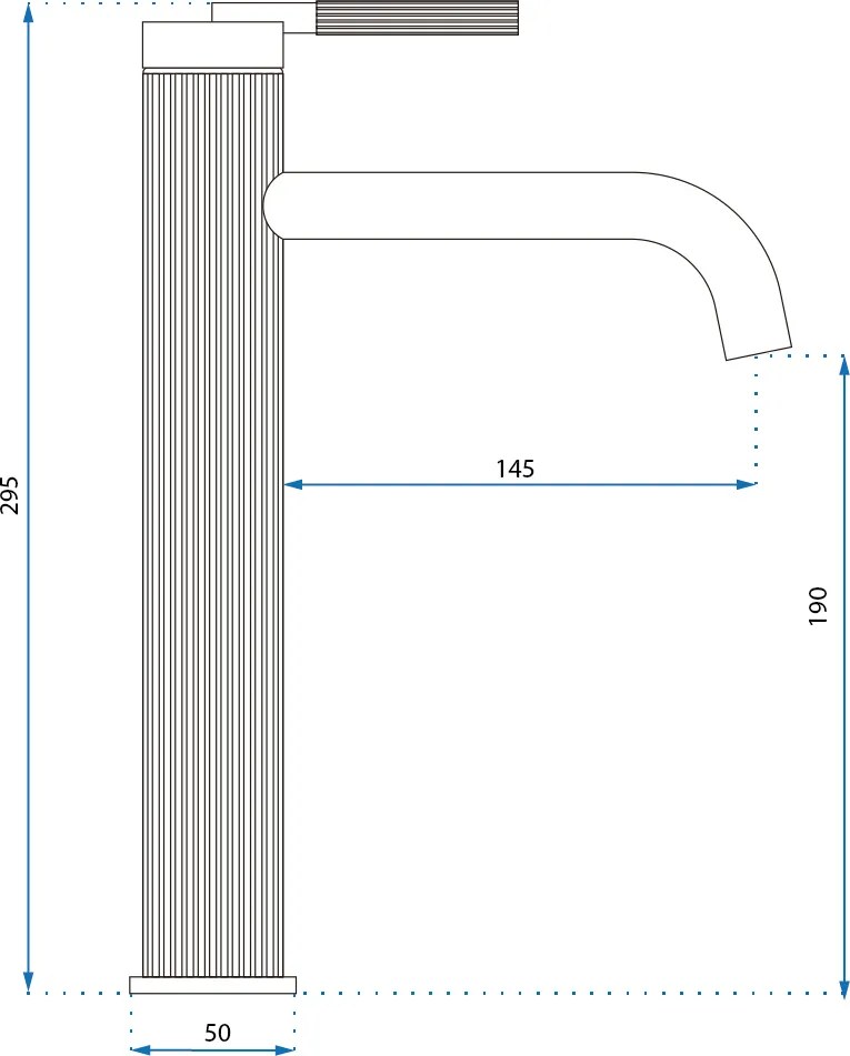 Rea Argon, vysoká umyvadlová baterie h-295, měděná matná, REA-B2090