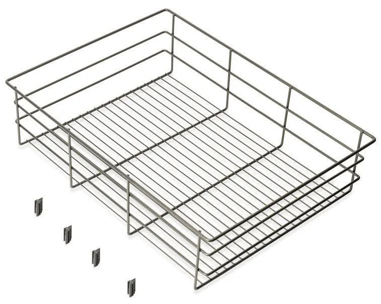 EMUCA Drátěný koš do rámu Quartz – titan Šířka rámu (mm): 700