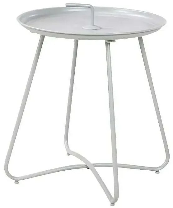 German Zahradní odkládací stolek kulatý / ocel / šedá