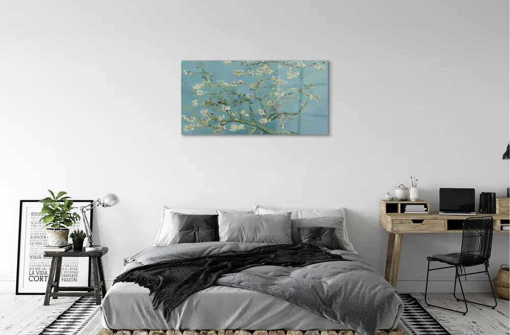akrylový obraz Art mandlové květy 100x50 cm