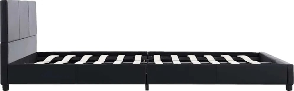 Rám postele černý umělá kůže 140 x 200 cm 284771