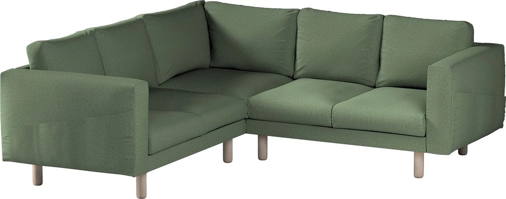 Potah na pohovku IKEA Norsborg rohová 4-místná barva zelená látka pletený vzor