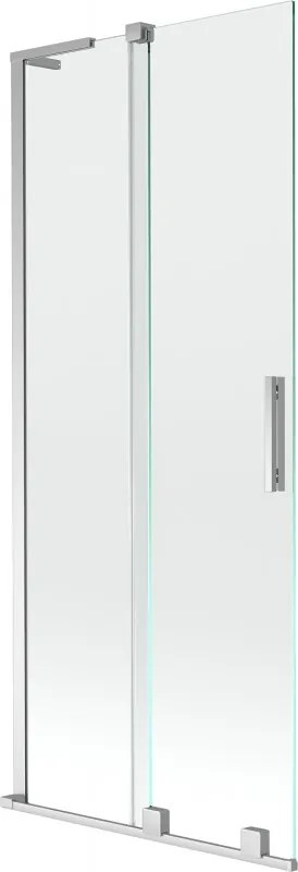Mexen Velar L, 2-křídlová posuvná vanová zástěna 85 x 150 cm, 8mm čiré sklo, chromový profil, 896-085-003-01-01