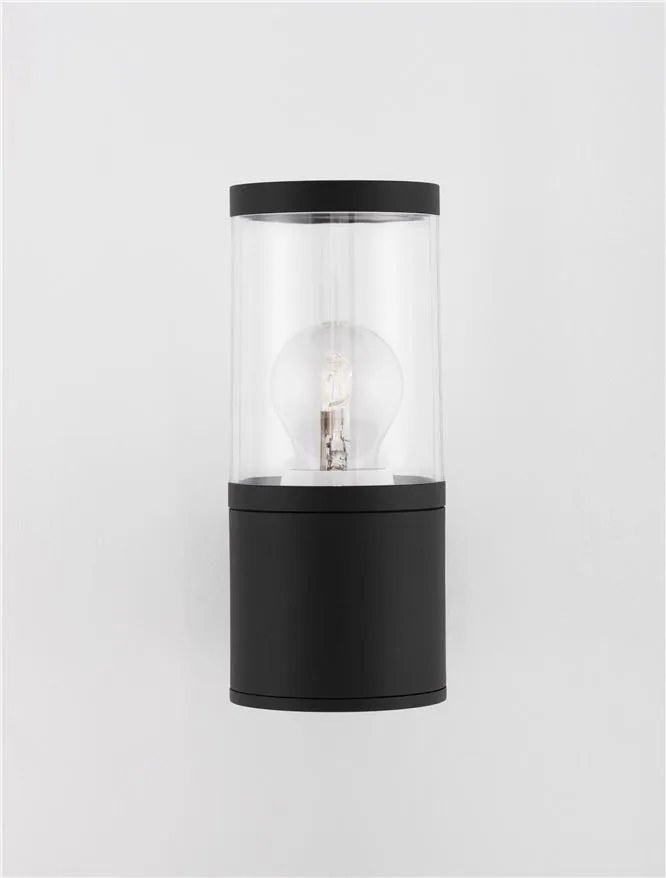 NV 9002873 Venkovní nástěnné svítidlo CETERA černý hliník a akryl E27 1x12W 220-240V IP54 bez žárovky - NOVA LUCE