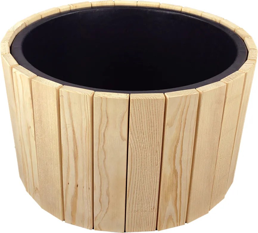 AMADEA Dřevěný designový obal s plastovou nádobou uvnitř, 54x54x30 cm