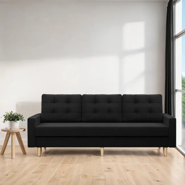 Třímístná rozkládací sedačka BLANK Comfort černá