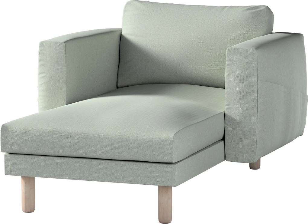 Potah na IKEA Norsborg šezlong s loketními opěrkami barva modrá látka pletený vzor