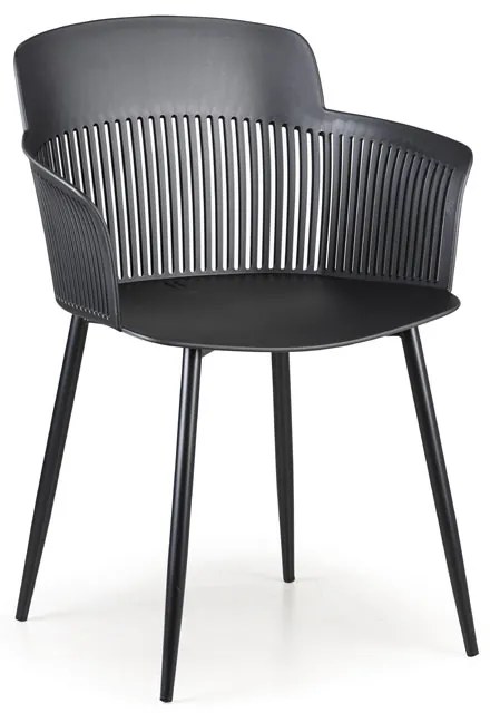 Plastová bistro židle MOLLY, černá