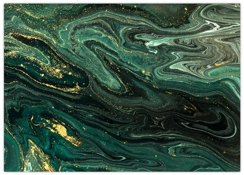 Skleněný obraz - Zelený mramor (70x50 cm)