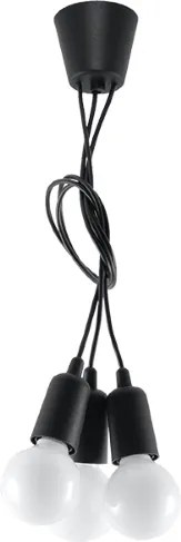 Sollux Lighting Závěsné svítidlo DIEGO 3 černé