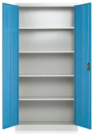 Archivační skříň, cylindrický zámek modrá - ral 5012