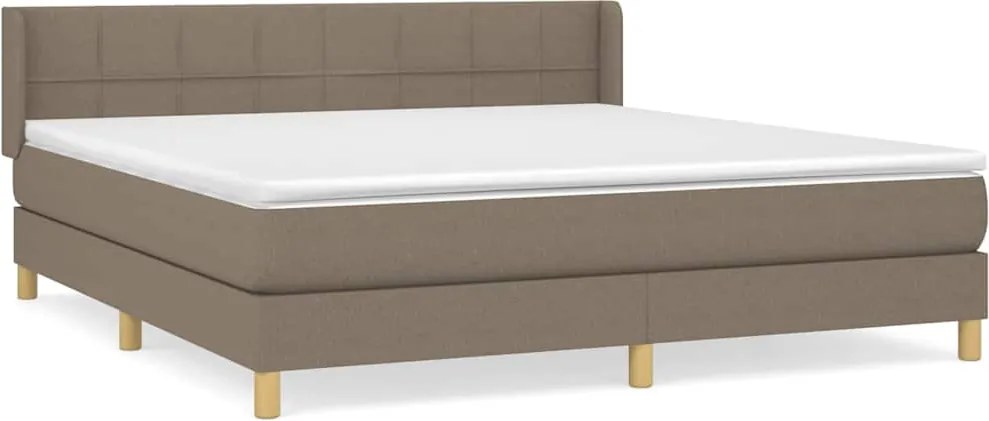 Box spring postel s matrací taupe 160x200 cm textil 3130285