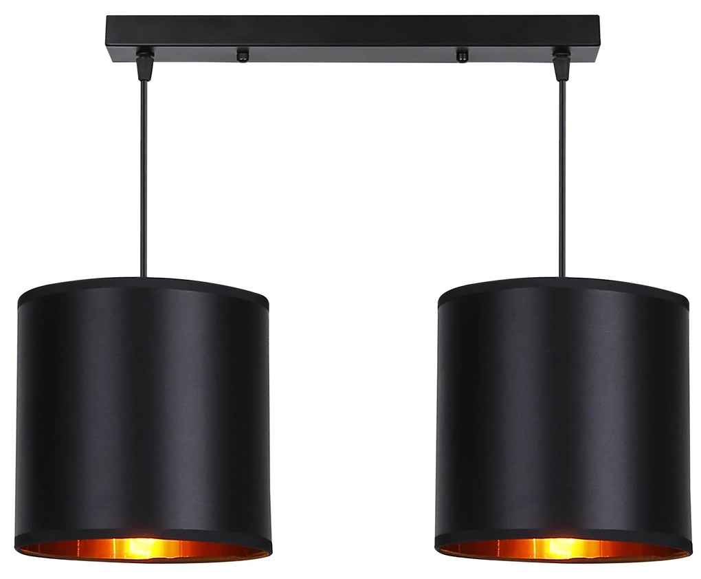 Černo-měděný závěsný lustr Candida pro žárovku 2x E27  - Candellux