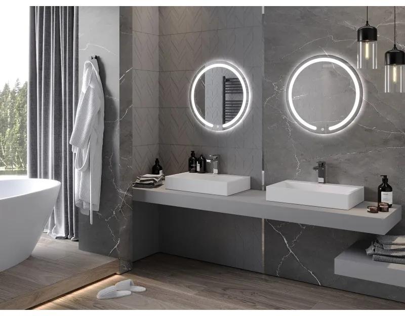 Mexen Rose podsvícené koupelnové zrcadlo 60 x 60 cm, LED 6000K, ventilátor - 9810-060-060-611-00