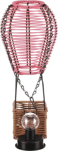 Solární lucerna balón s LED osvětlením PLA113 PINK-S