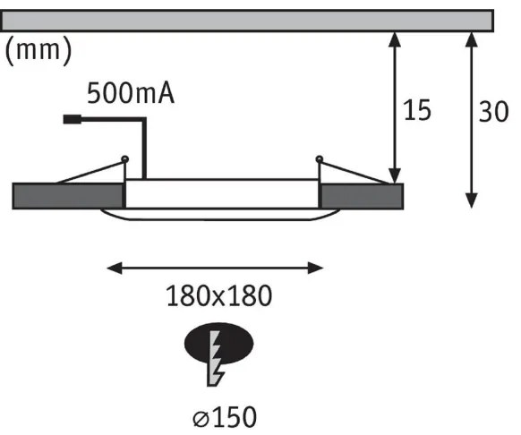 Paulmann 92802 - LED/9W IP65 Koupelnové podhledové svítidlo WARM DIM 230V