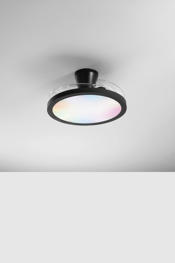 FAN LED-CONDOR-NER Stropní svítidlo Condor černý LED ventilátor 40 W, 4050 lm, CCT stmívatelné s RGB, digitální ovládání s RF dálkovým ovladačem, 2 - FANEUROPE