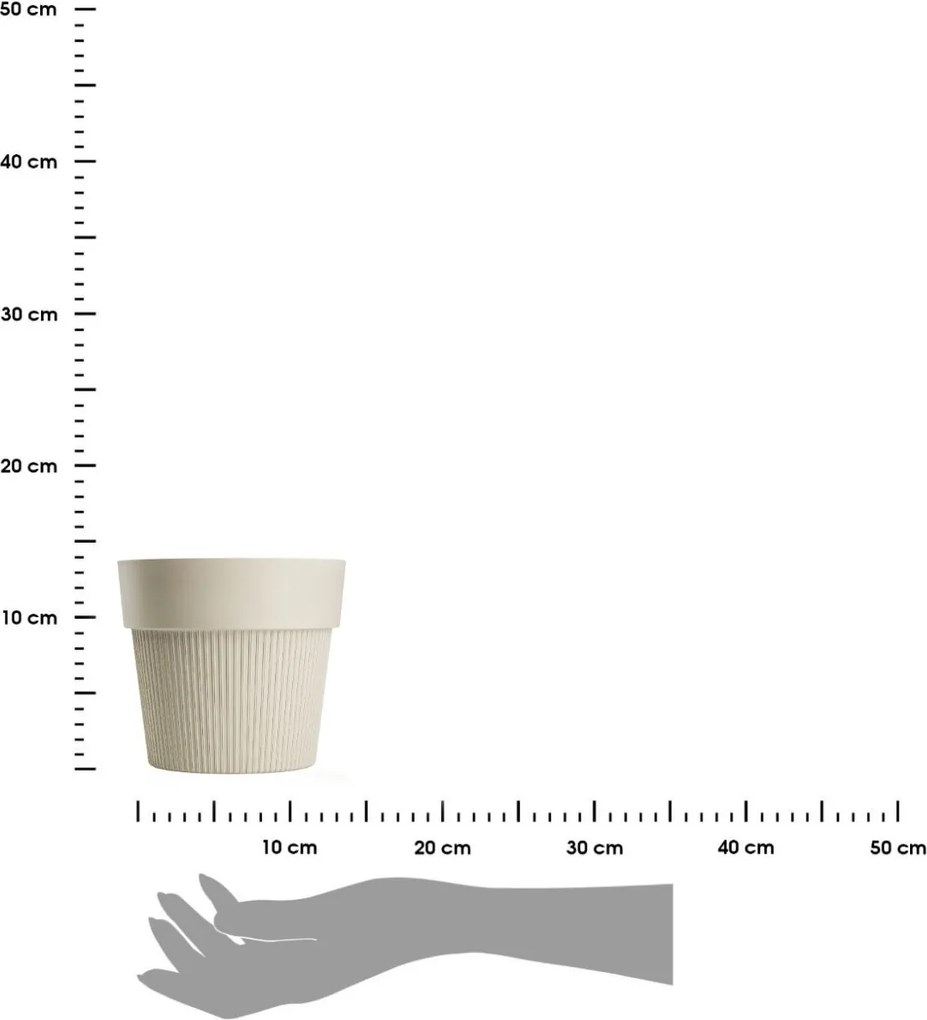Květináč SILVA LINE 13,8x16 cm béžový